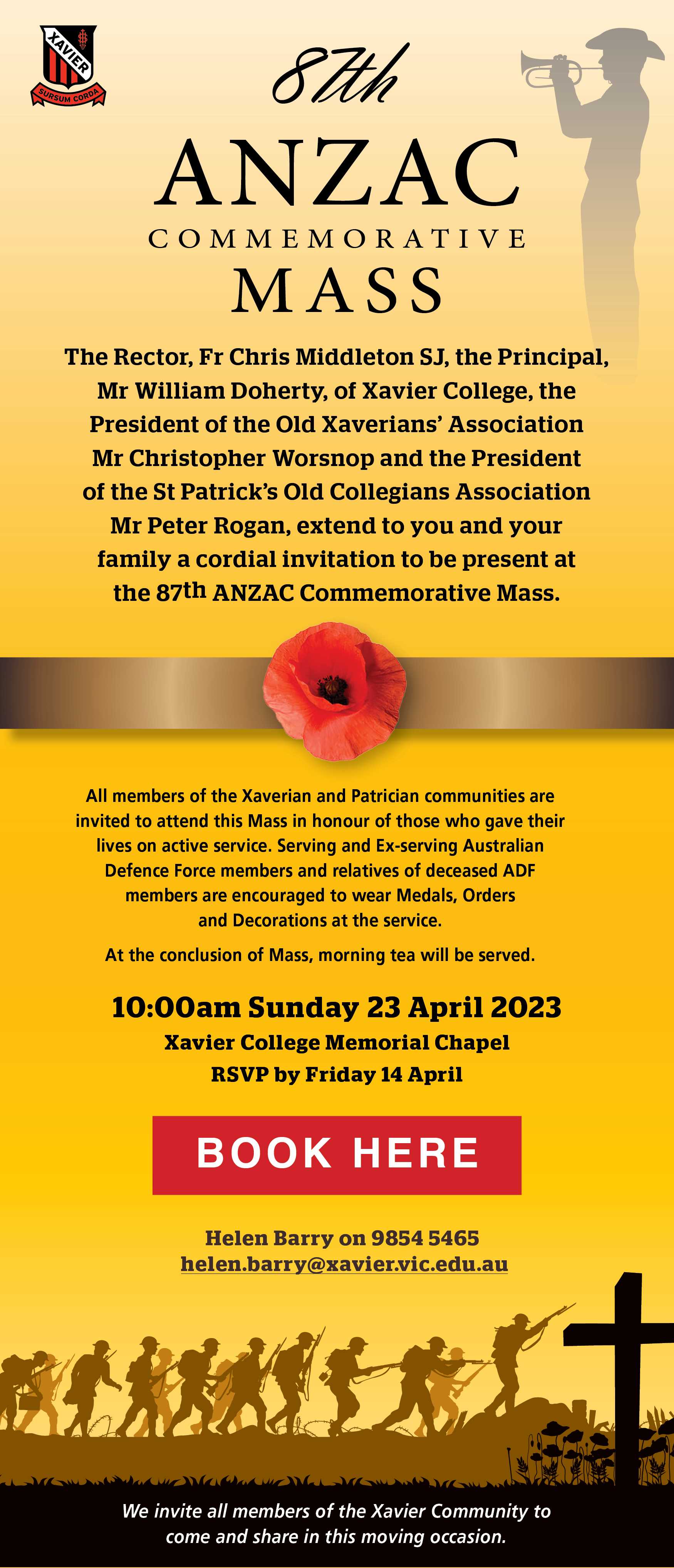 87th ANZAC Commemorative Mass | Xavier College